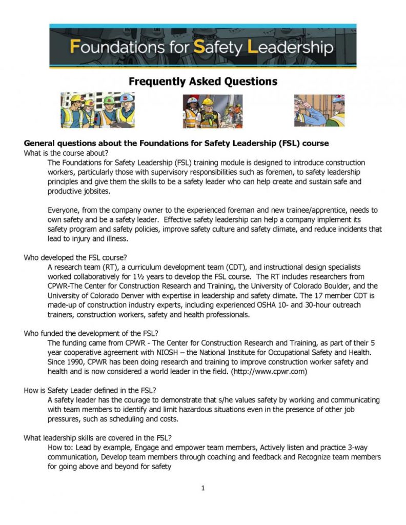 CPWR Primary Training Materials
