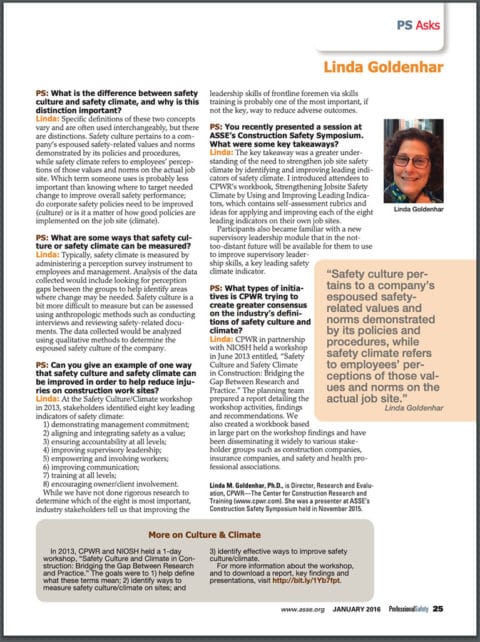 CPWR | Enhancing Safety Climate through Leadership